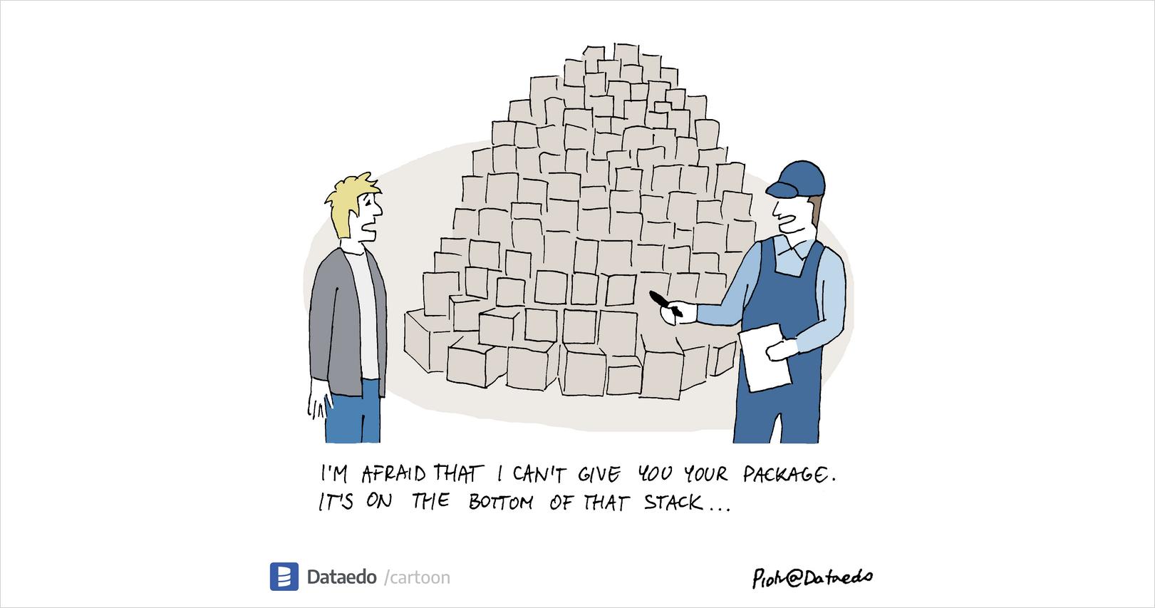 At the bottom of the stack – Dataedo Data Cartoon