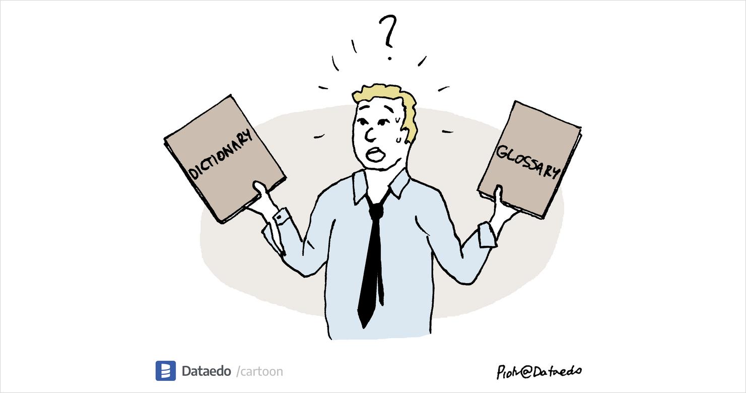 Glossary or Dictionary – Dataedo Data Cartoon