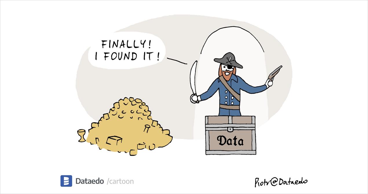 Data is the Treasure – Dataedo Data Cartoon