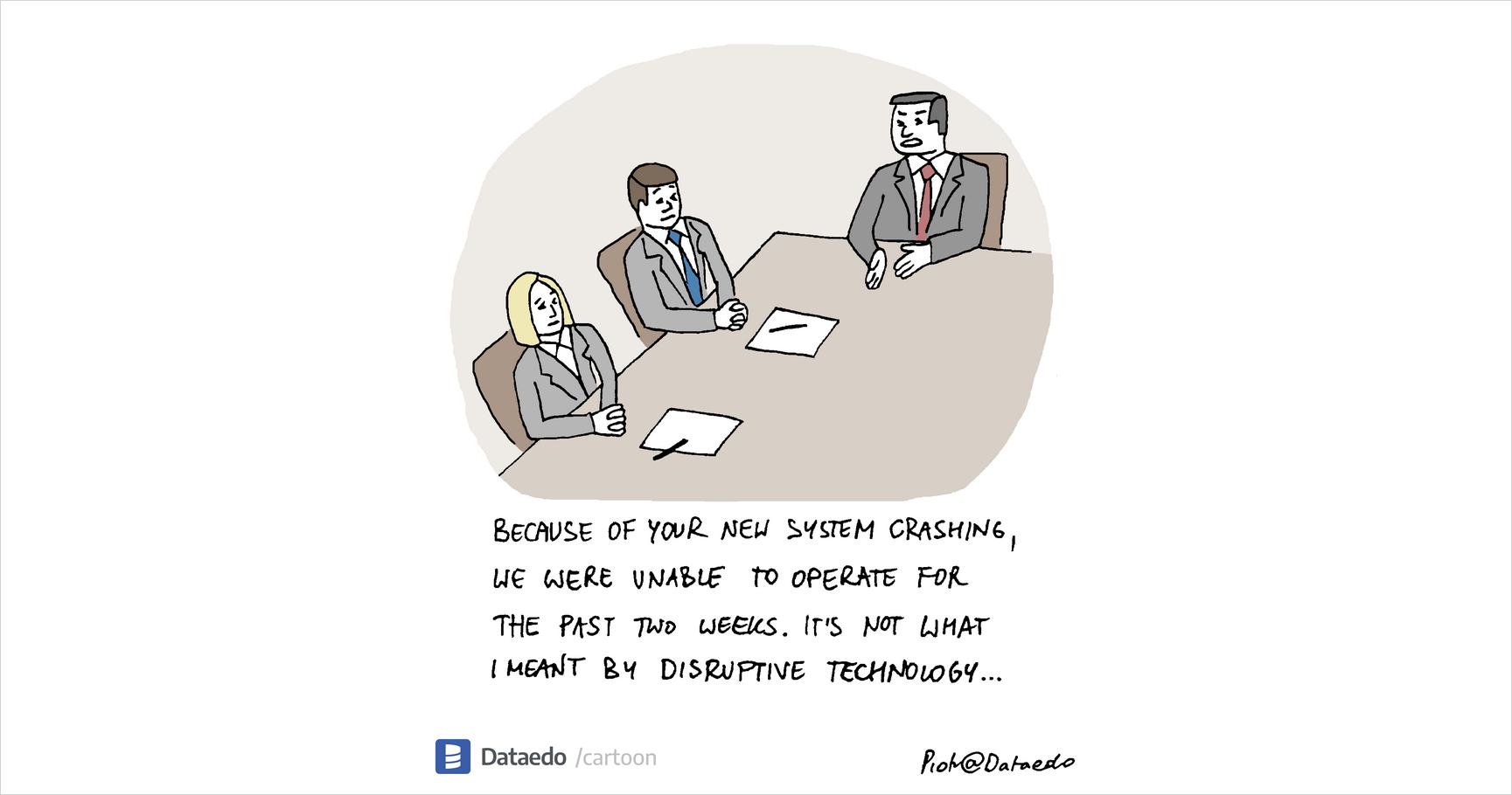 Disruptive technology – Dataedo Data Cartoon