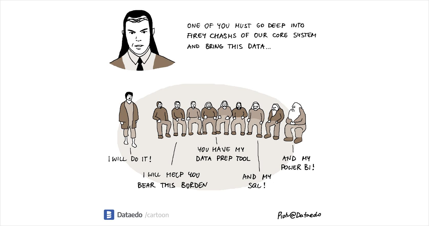 Fellowship of the Data – Dataedo Data Cartoon
