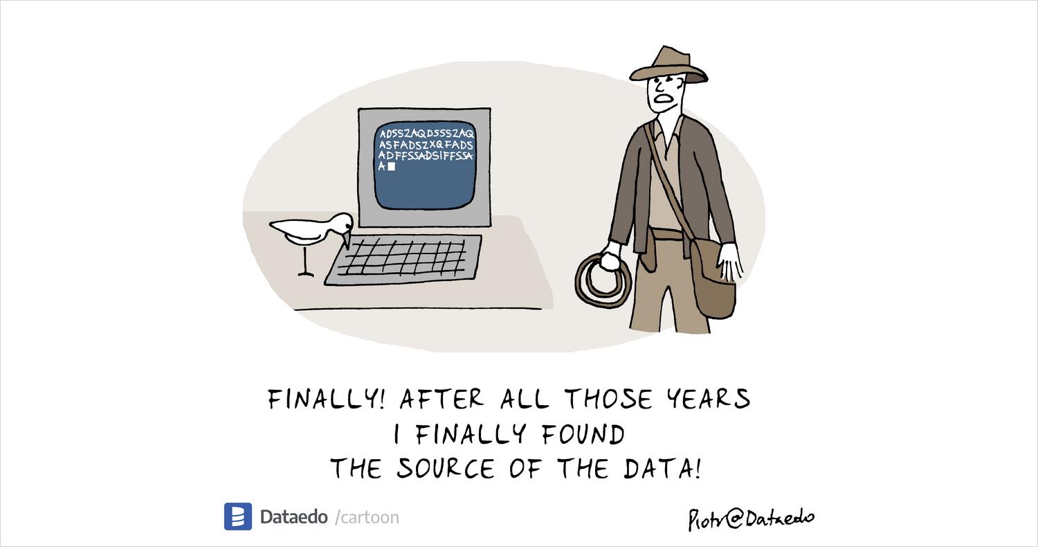 Found the Source! – Dataedo Data Cartoon