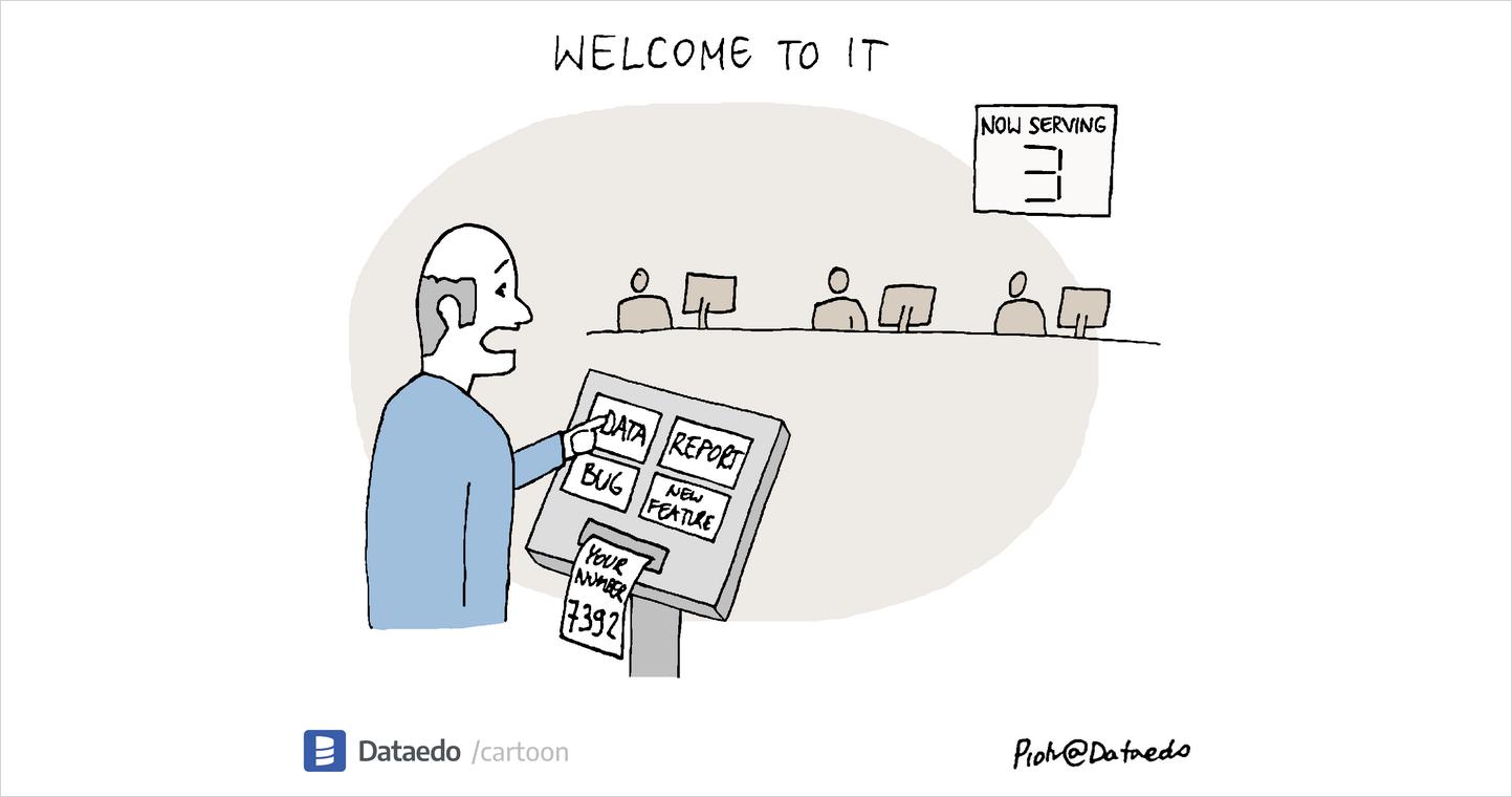 IT Queue – Dataedo Data Cartoon