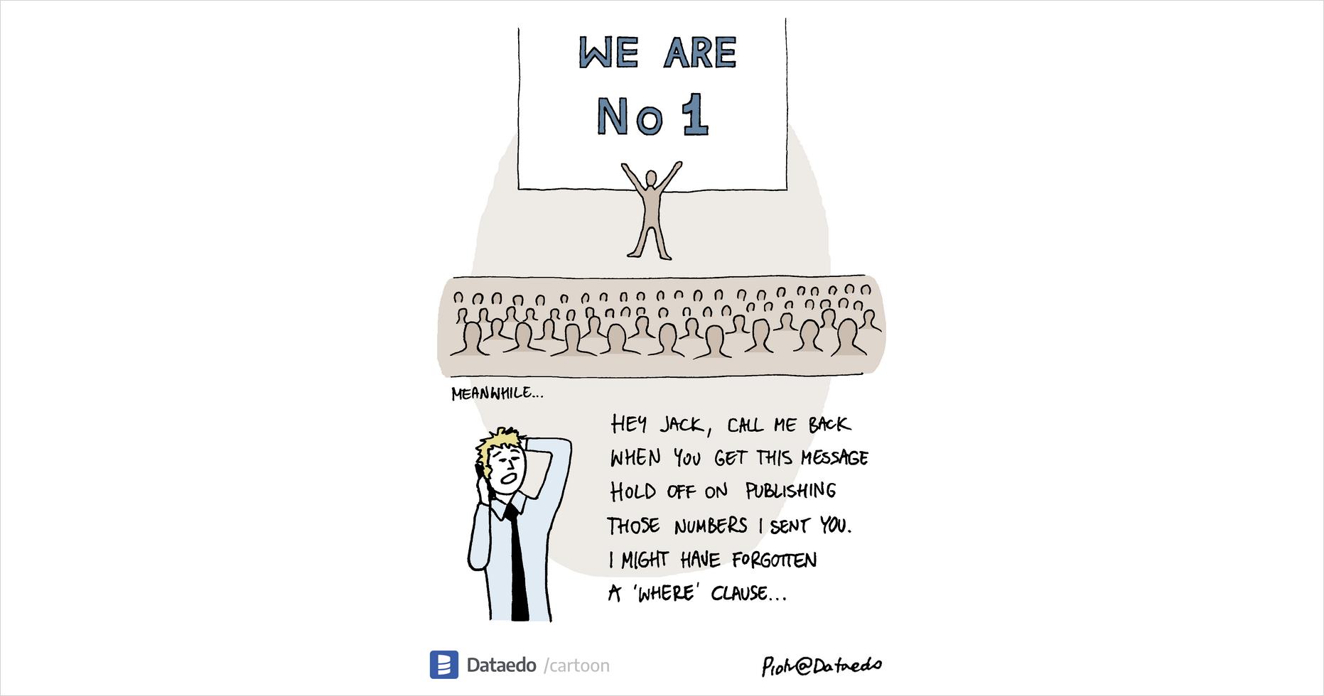 We are number one! – Dataedo Data Cartoon
