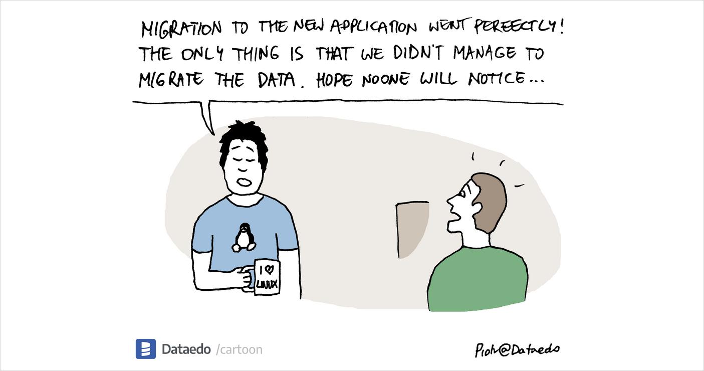 Perfect migration – Dataedo Data Cartoon