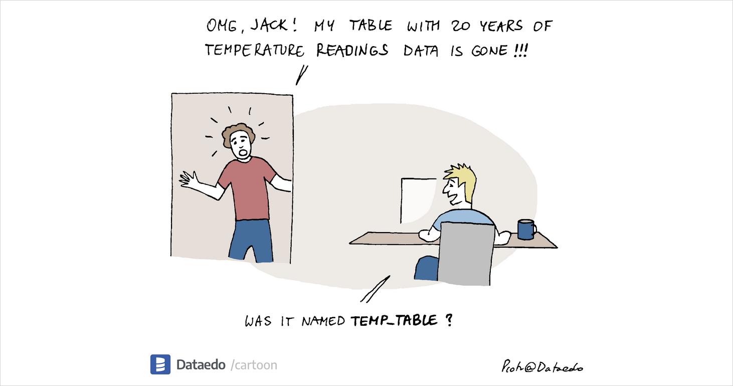 Temp Table – Dataedo Data Cartoon